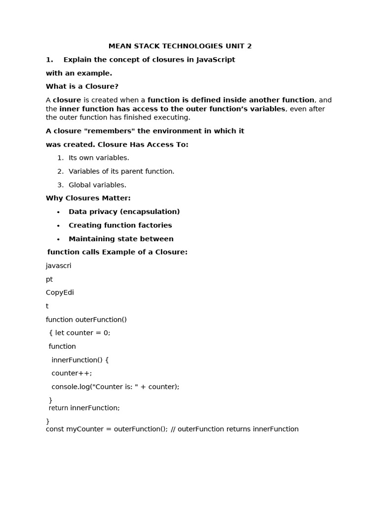 Mean Stack Technologies Unit 2 | PDF | Angular Js | Document Object Model