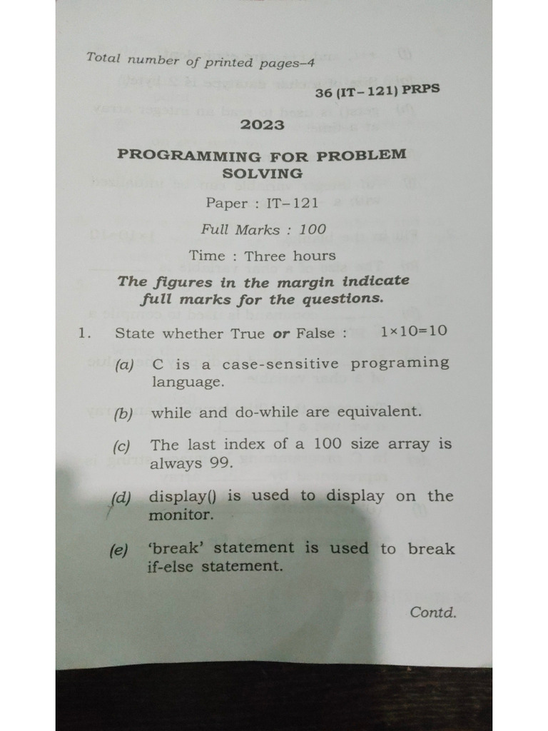 It 2023 Paper by DJD | PDF