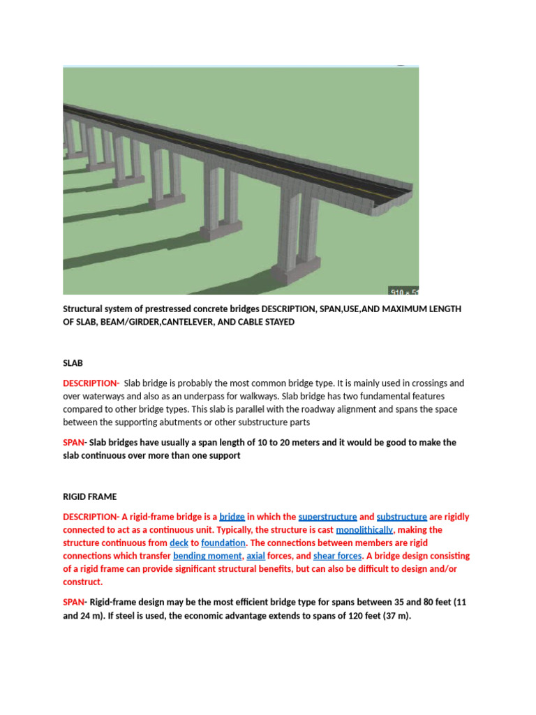 Prestressed Concrete Bridge Types and Specs | PDF | Bridge | Beam ...
