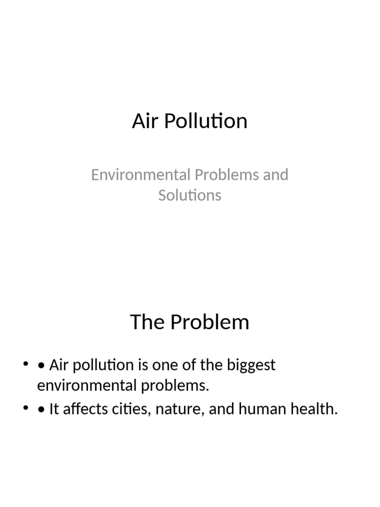 Air Pollution Presentation | PDF