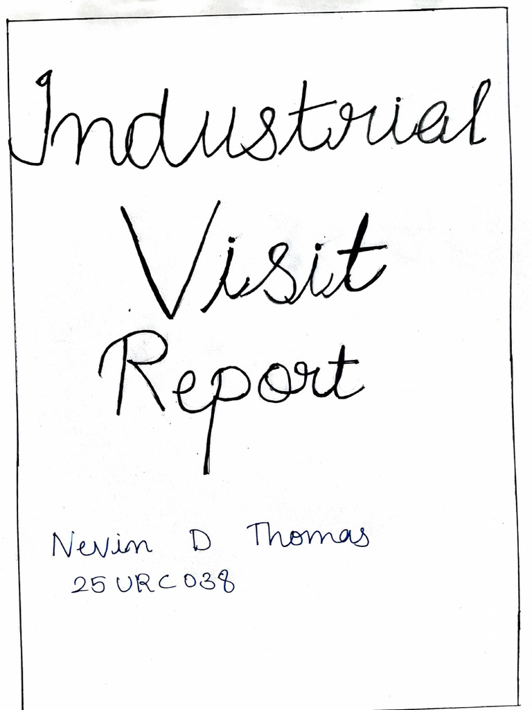 Industrial Visit Report: VKC Manufacturing | PDF
