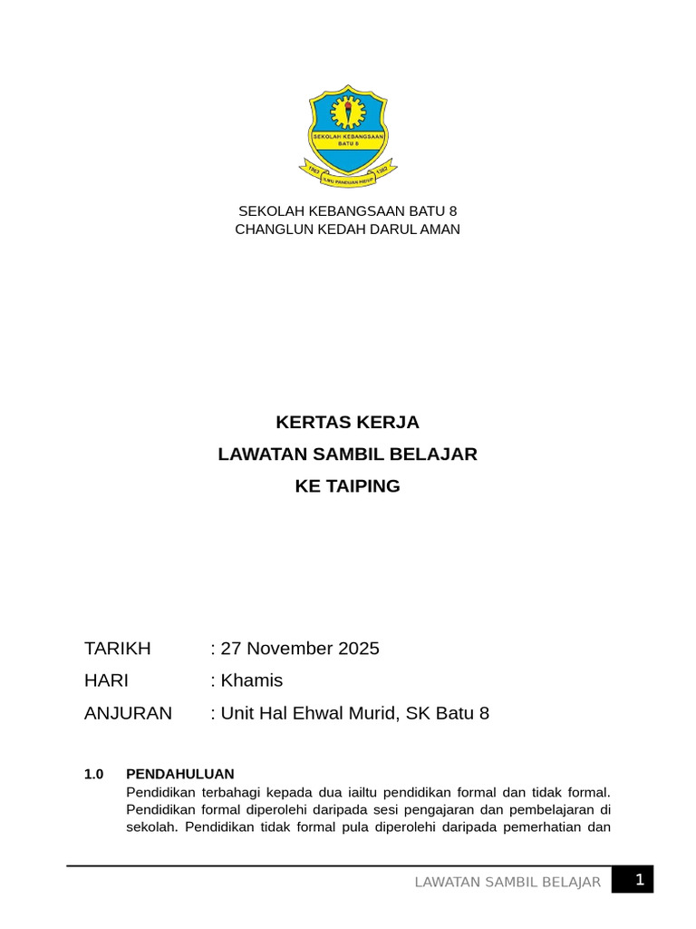 KK Lawatan Kuala Kangsar | PDF