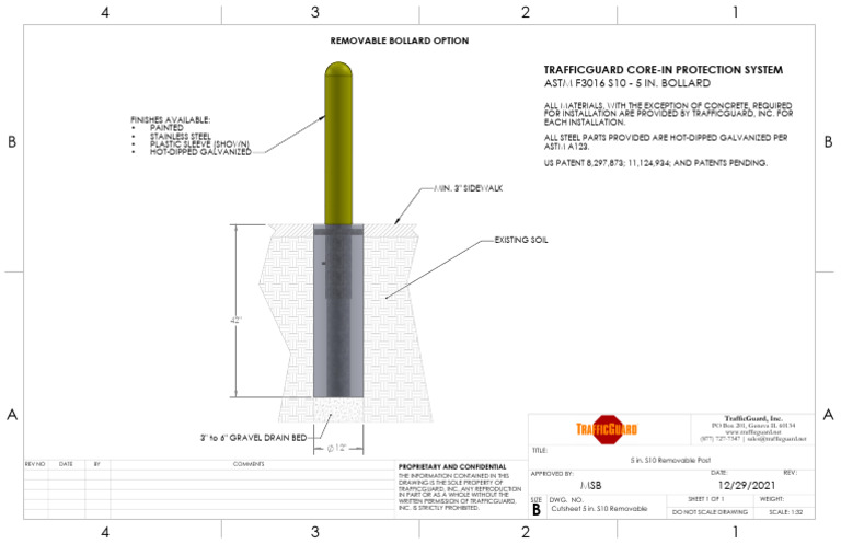 5 in. S10 Removable Bollard Specs | PDF | Building Materials | Building ...