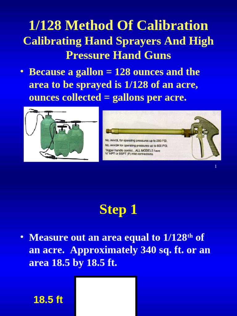128th Method of Pesticide Equipment Calibration | PDF | Gallon | Units ...