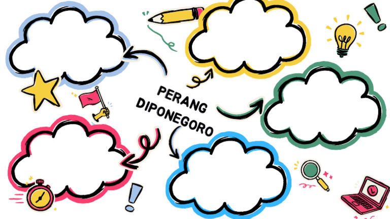 Blue Colorful Illustrative Mind Map Brainstorm | PDF