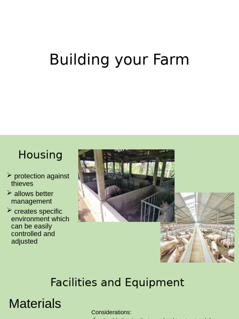 Essential Farm Housing Guidelines | PDF
