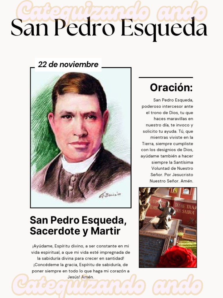 San Pedro Esqueda Sacerdote y Martir | PDF | Sacerdote | eucaristía