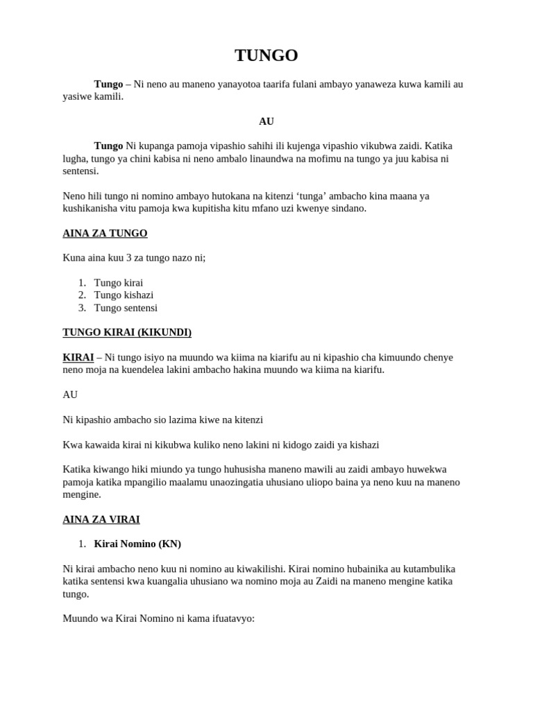 TUNGO | PDF