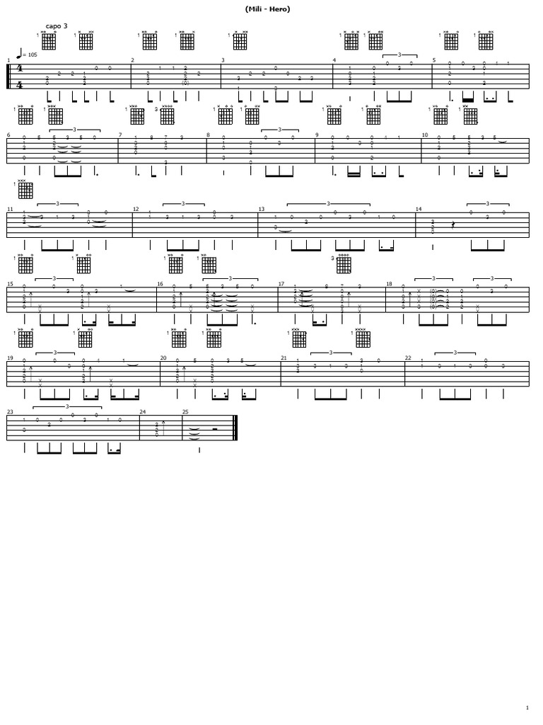 Mili - Hero Piano Sheet Music | PDF