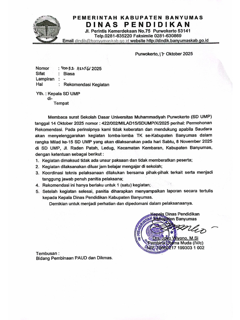 Rekomendasi Kegiatan SD UMP | PDF