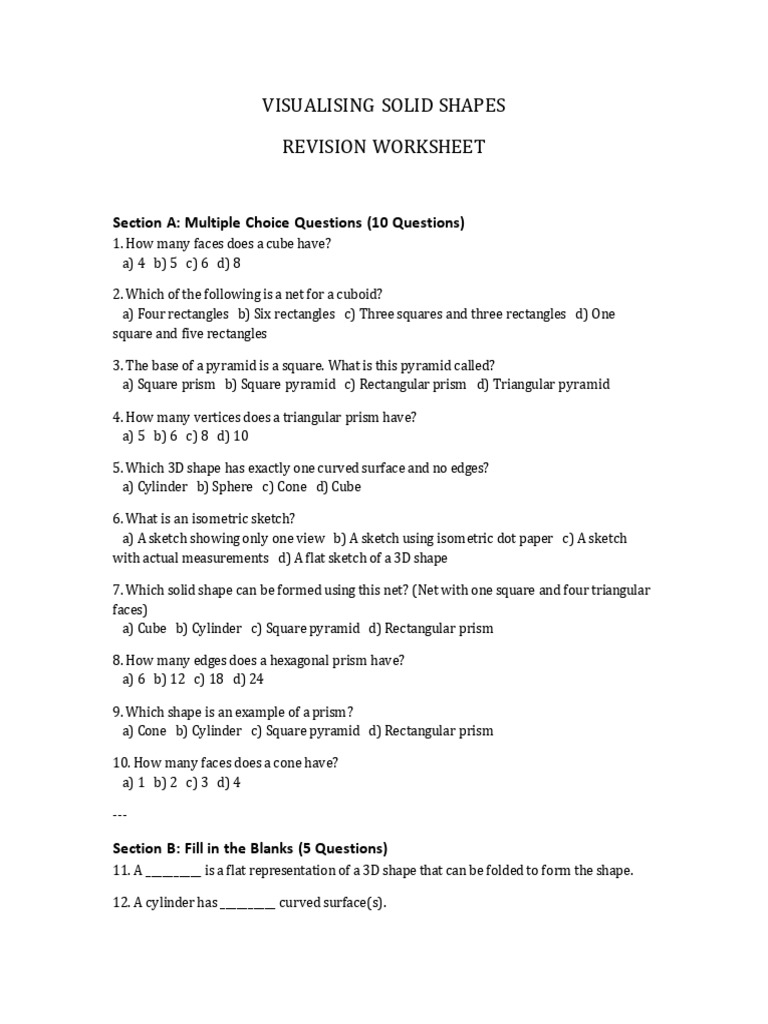 Solid Shapes GR 7 | PDF