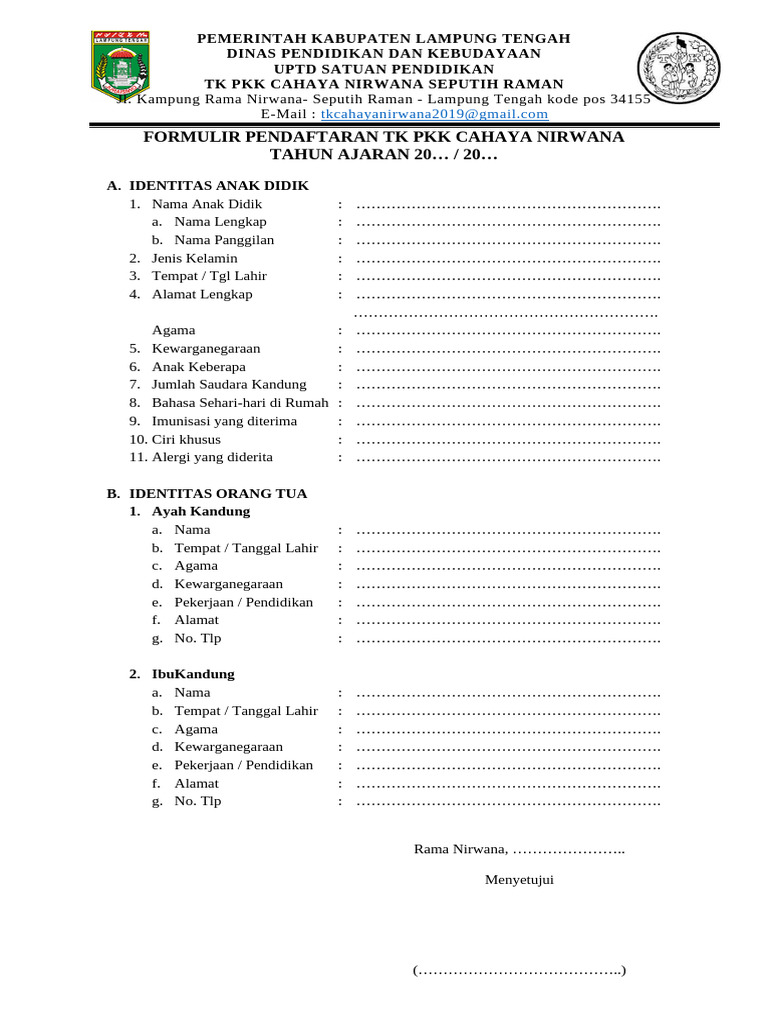 Formulir PPDB | PDF