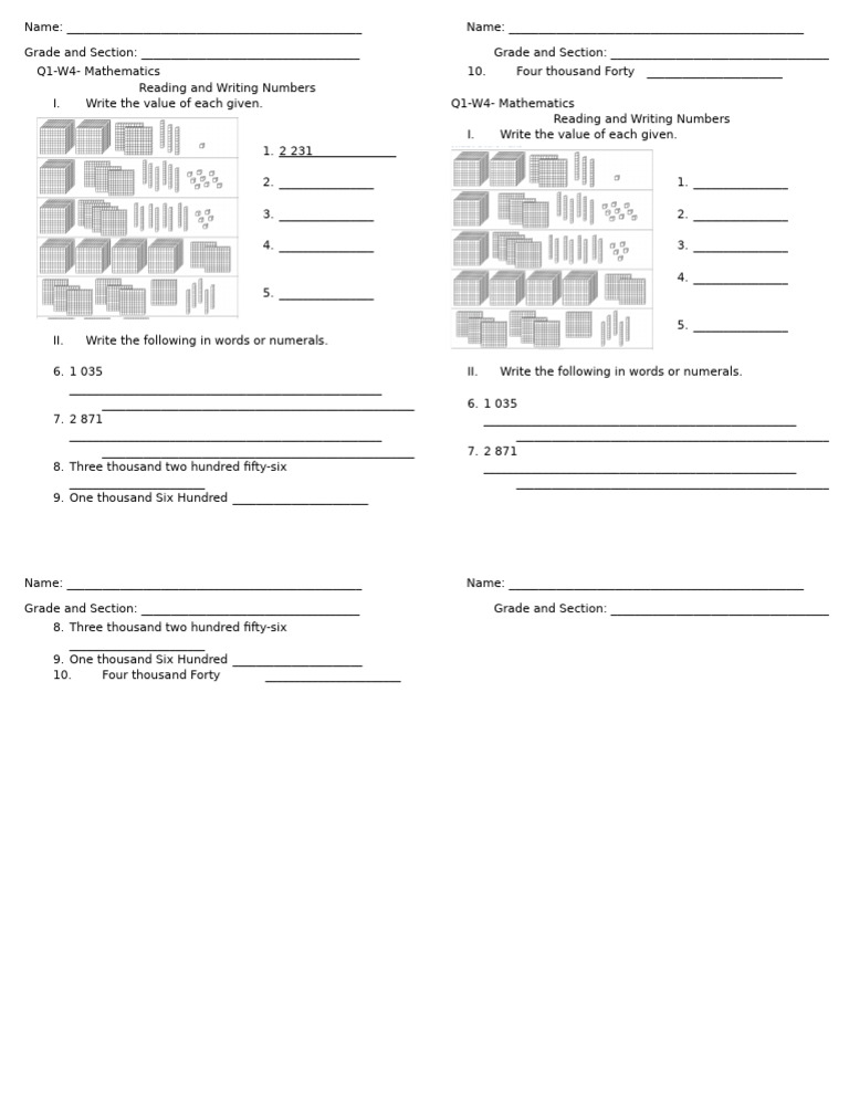 Mathematics: Reading & Writing Numbers | PDF | Chess Theory | Chess