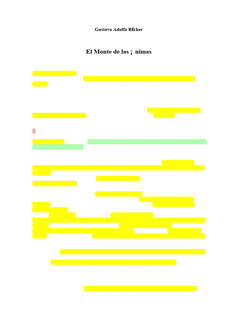 G. A. Becquer. El Monte de Las Animas | PDF