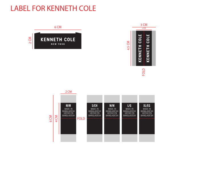 Label For Kenneth Cole | PDF