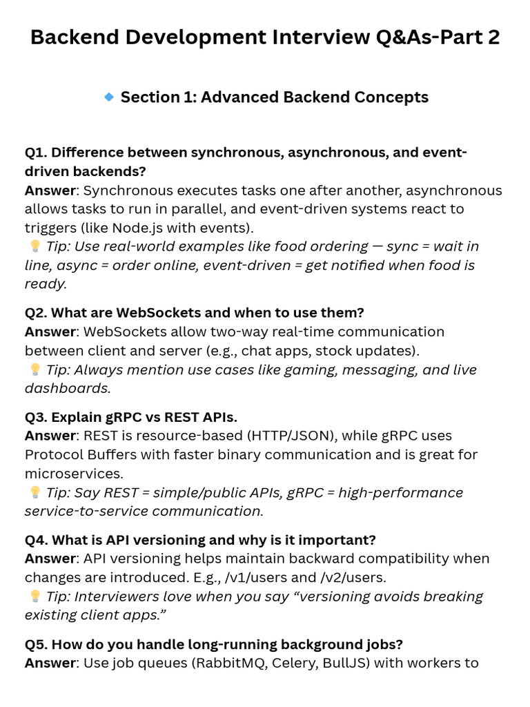 Advanced Backend Development Q&As | PDF | Acid | Replication (Computing)