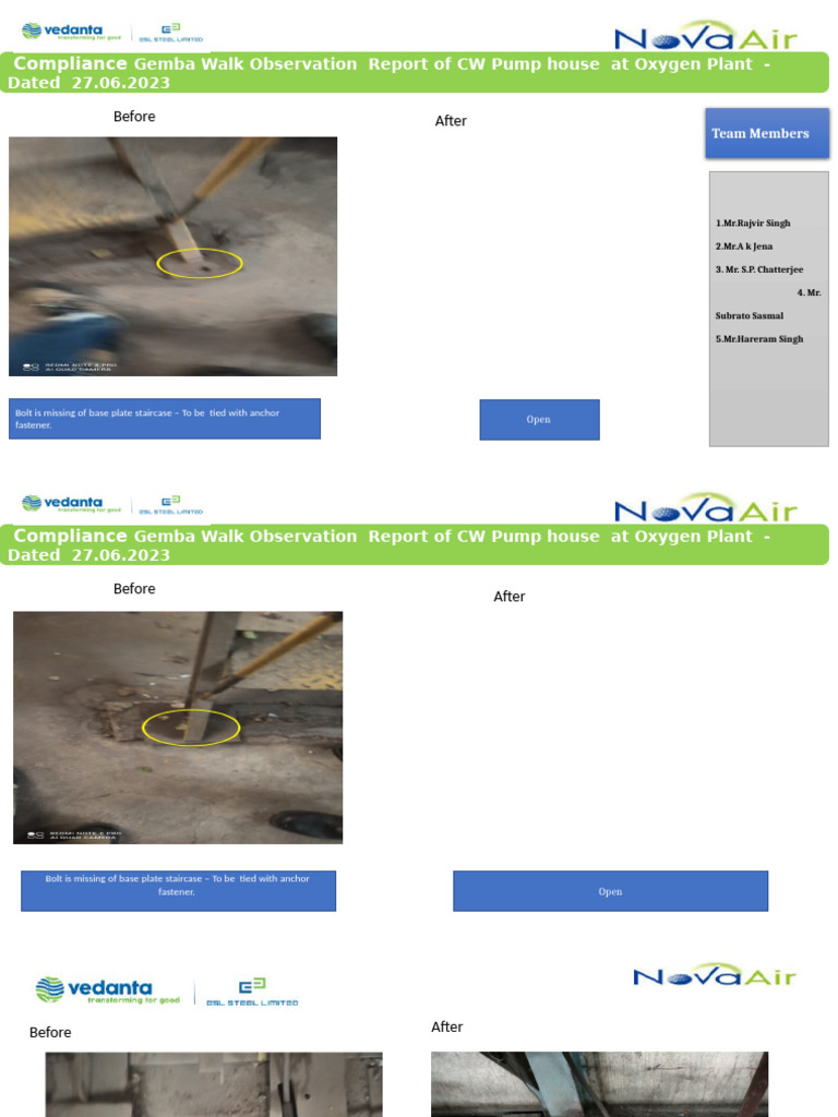 June 2023 Compliance Gemba Walk-Observation Report Dated 27.06.2023 | PDF