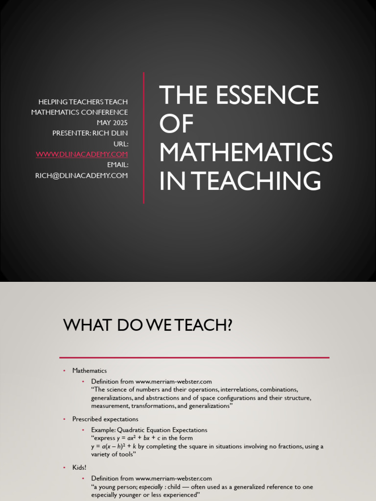 The Essence of Mathematics | PDF | Infinity | Mathematics