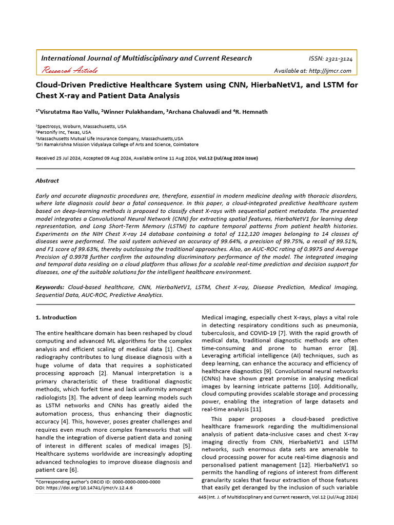 International Journal of Multidisciplinary and Current Research (IJMCR ...