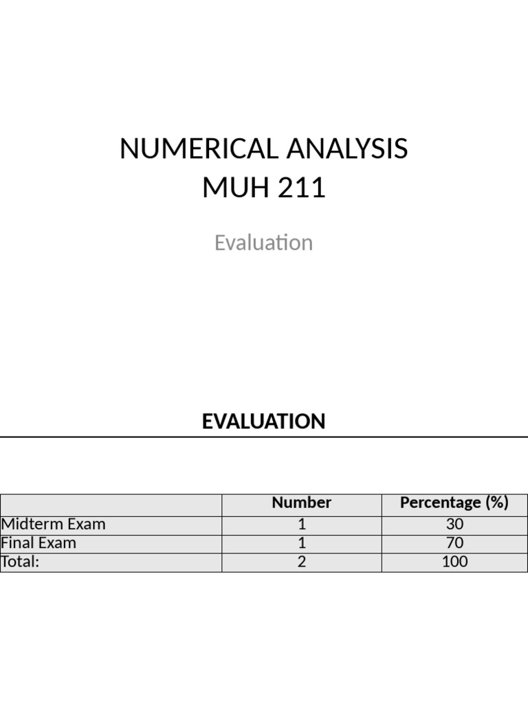 Evaluation | PDF