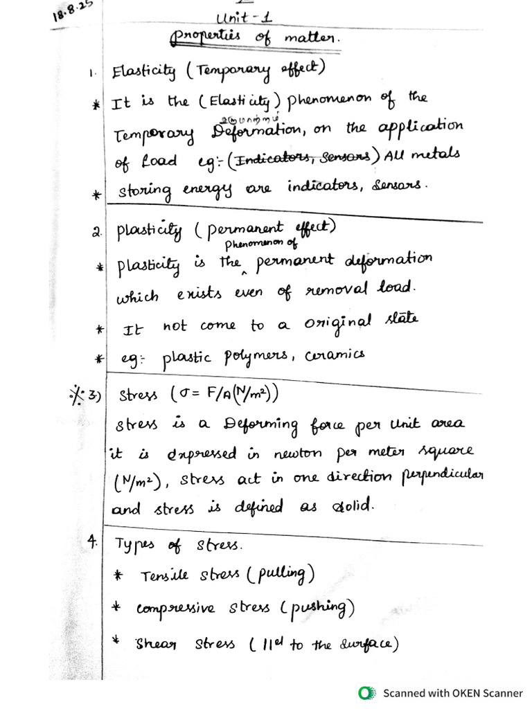 Engi Physics Unit 1 | PDF