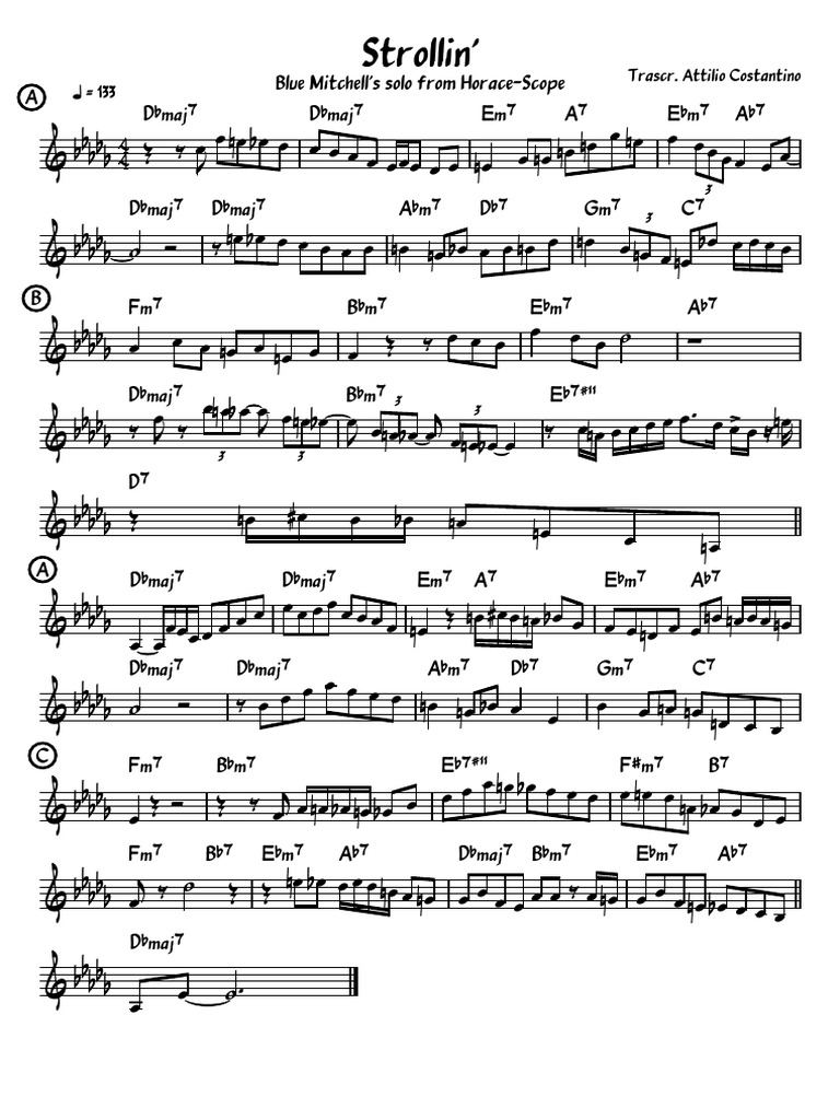 Blue Mitchell Solo Strollin' | PDF