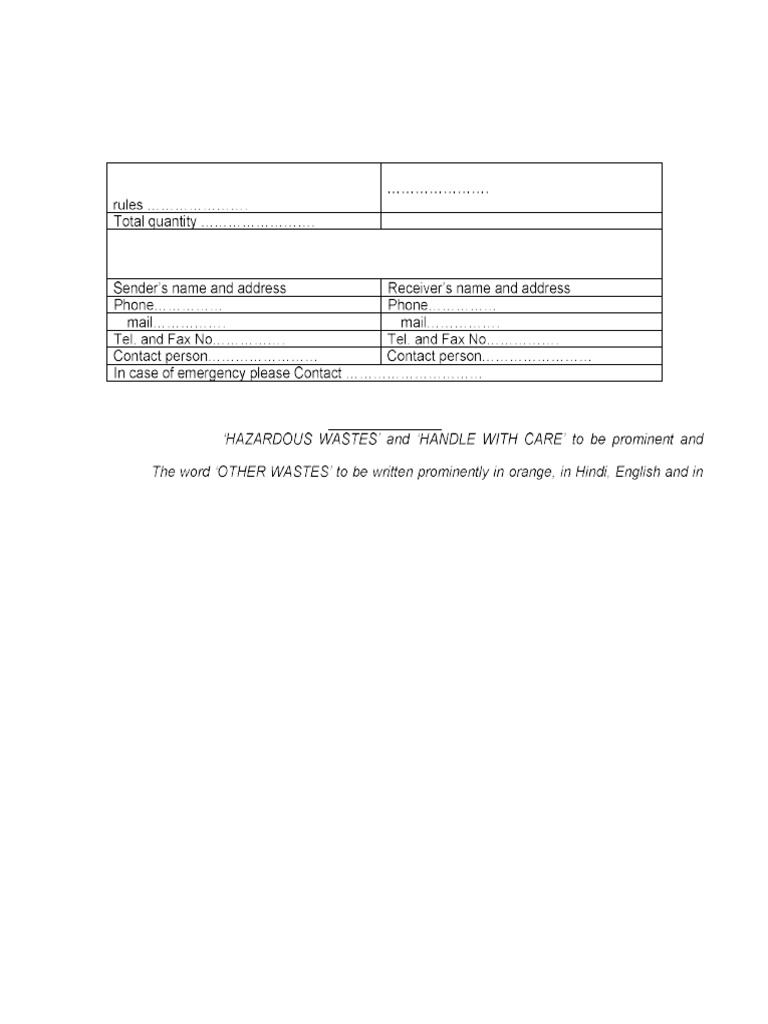 Form 8 Hazardous Waste Labeling Guide | PDF