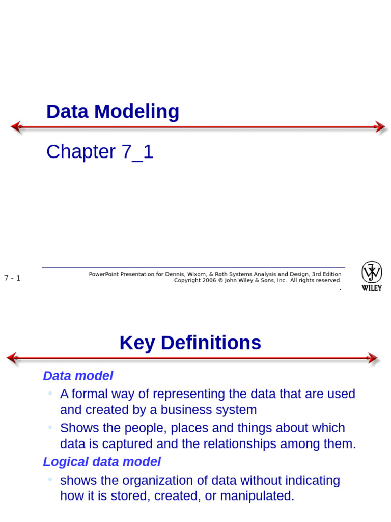 Chapter 7 - 1 Data Modelling | PDF | Data Model | Information Science