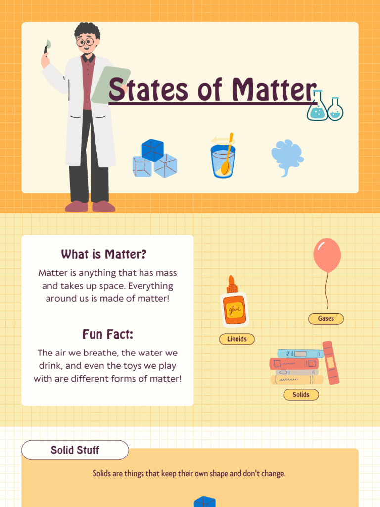 States of Matter Science Presentation in Orange Blue Animated Lined ...