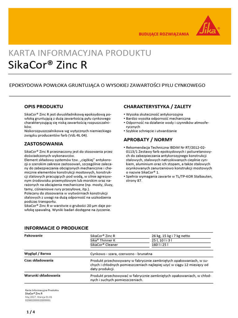 KI SikaCor Zinc R Pol | PDF