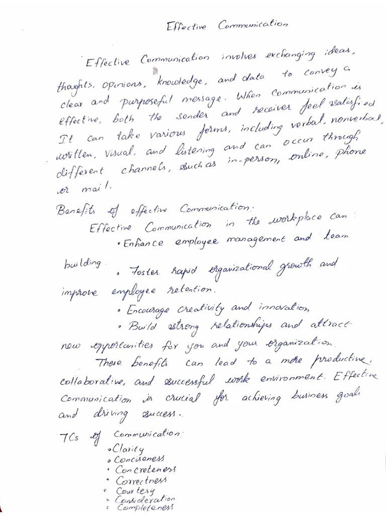 Effective Communication (Pe I Unit 1) - 1 | PDF