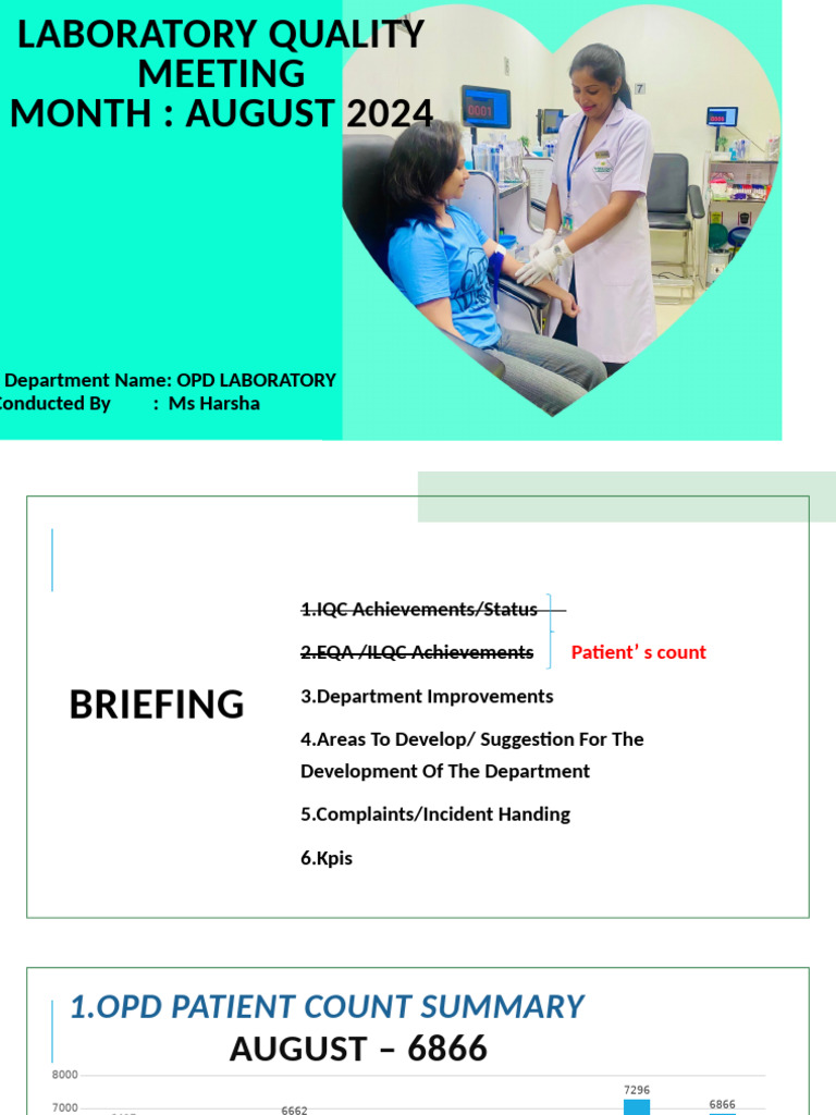 Quality Meeting Format New Opd Lab AUGUST | PDF