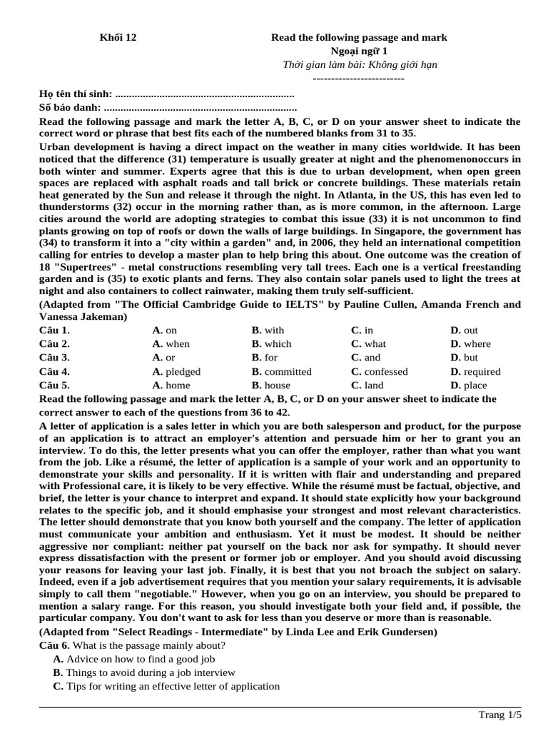 Read The Following Passage and Mark A76890 04-06-2025 | PDF | Volunteering