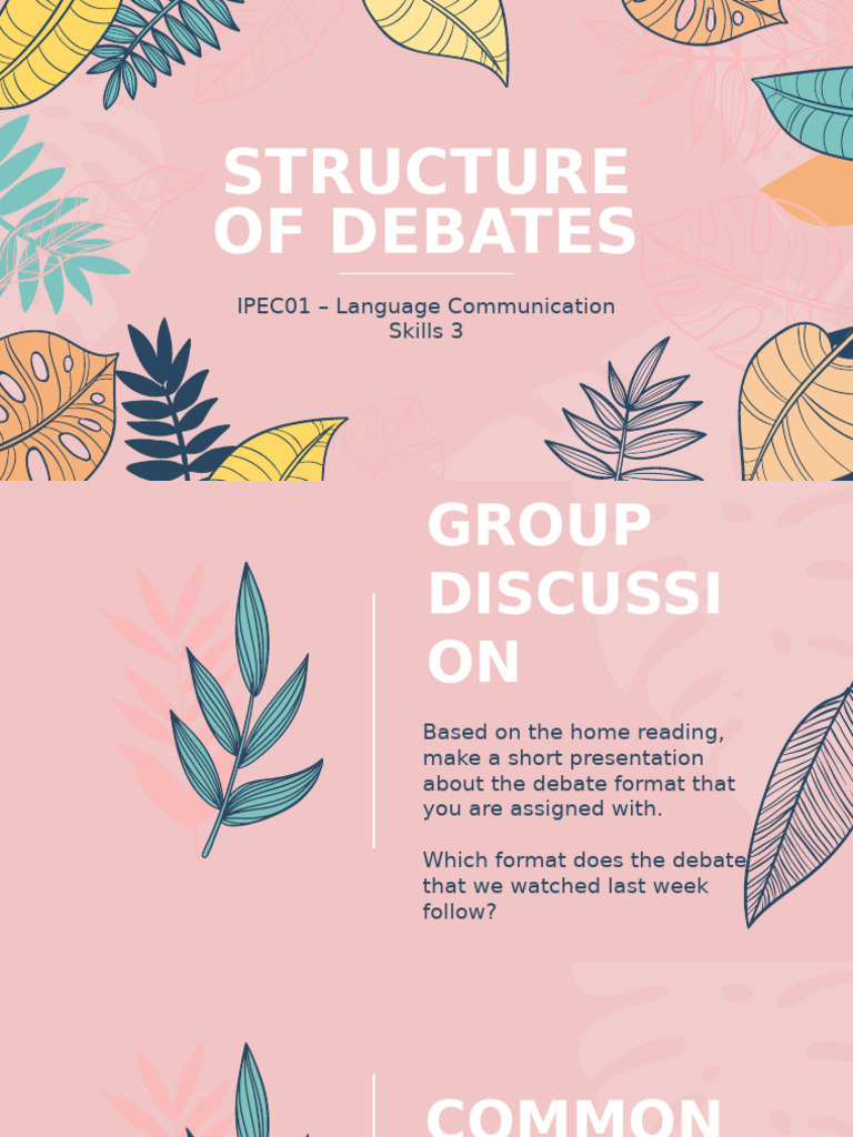 Overview of Debate Formats | PDF | Meetings