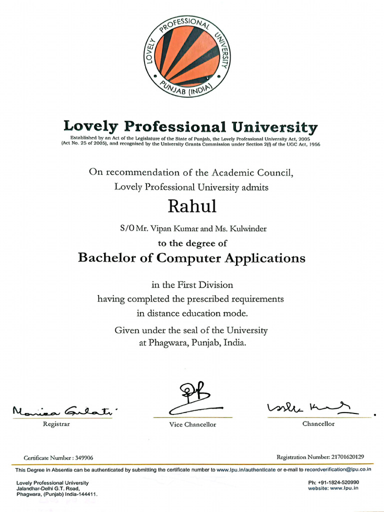 Rahul Degree | PDF