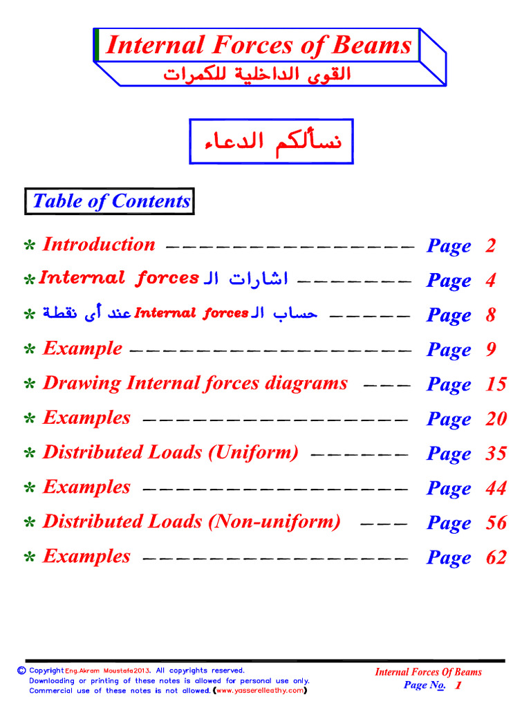 03 - Internal Forces of Beams (2013) | PDF