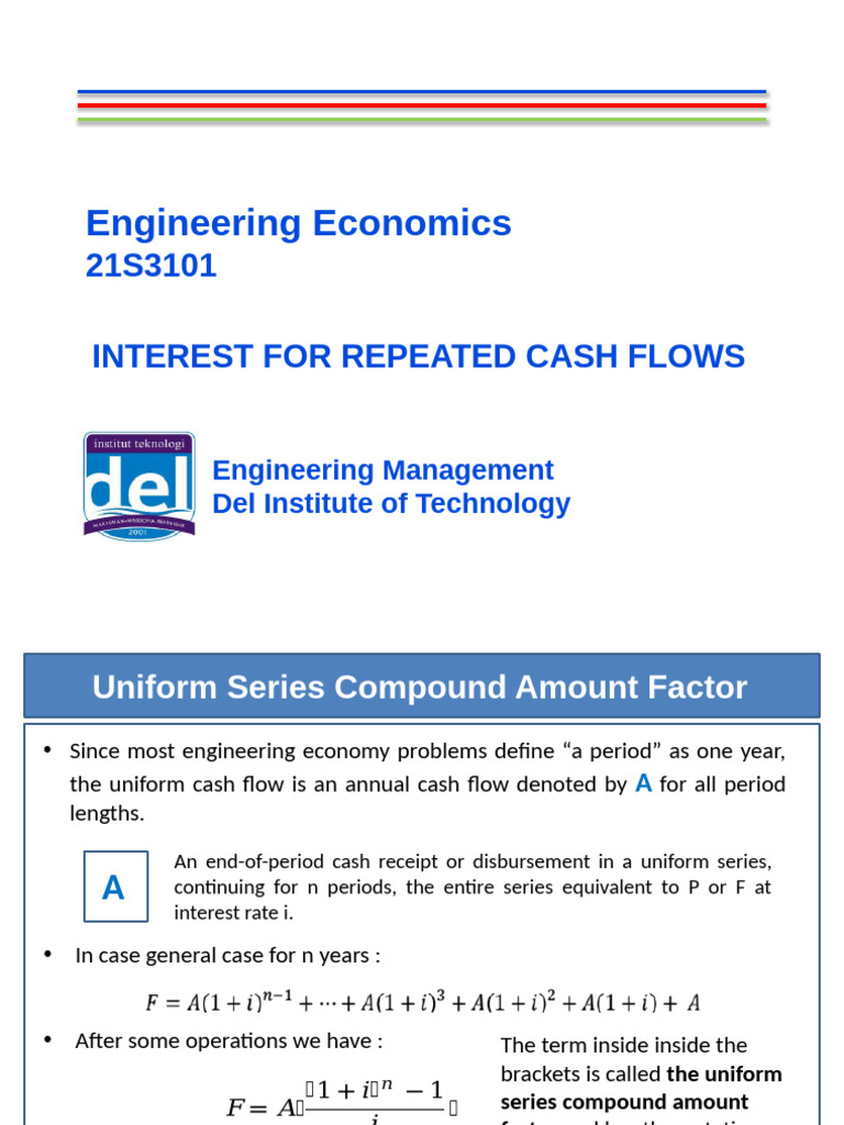 Engineering Economics: Cash Flow Factors | PDF | Interest | Interest Rates