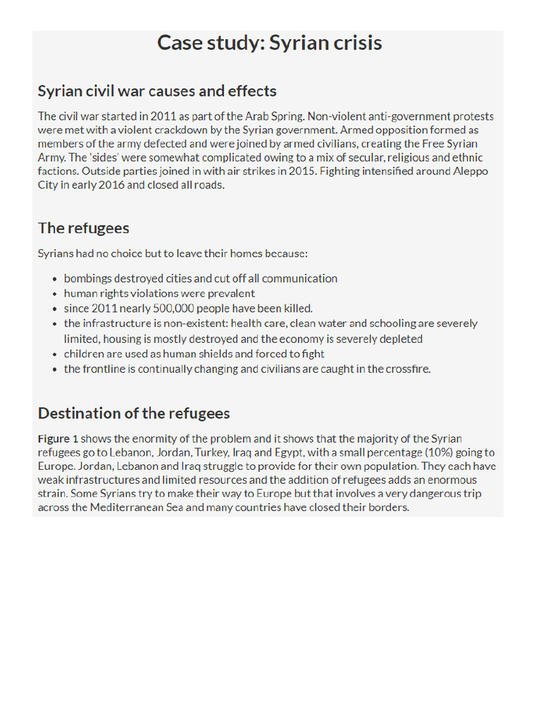 Syria Case Study Information | PDF