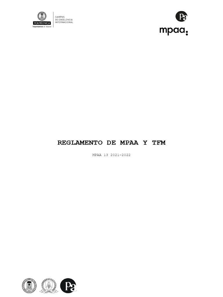 Reglamento Mpaa | PDF | Bibliografía