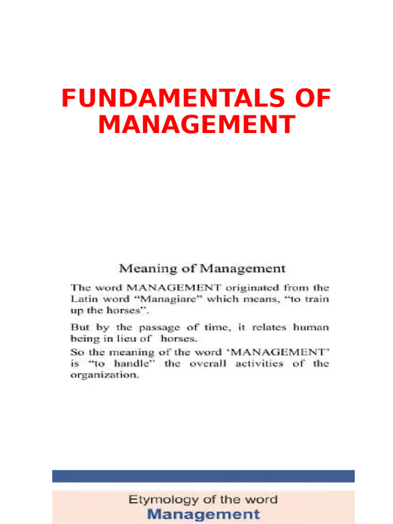 Fundamentals of Management 1 | PDF