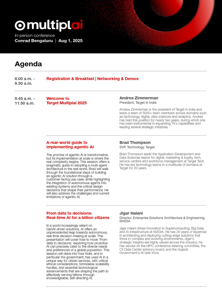 Target Multiplai 2025 Conference Agenda | PDF | Artificial Intelligence ...