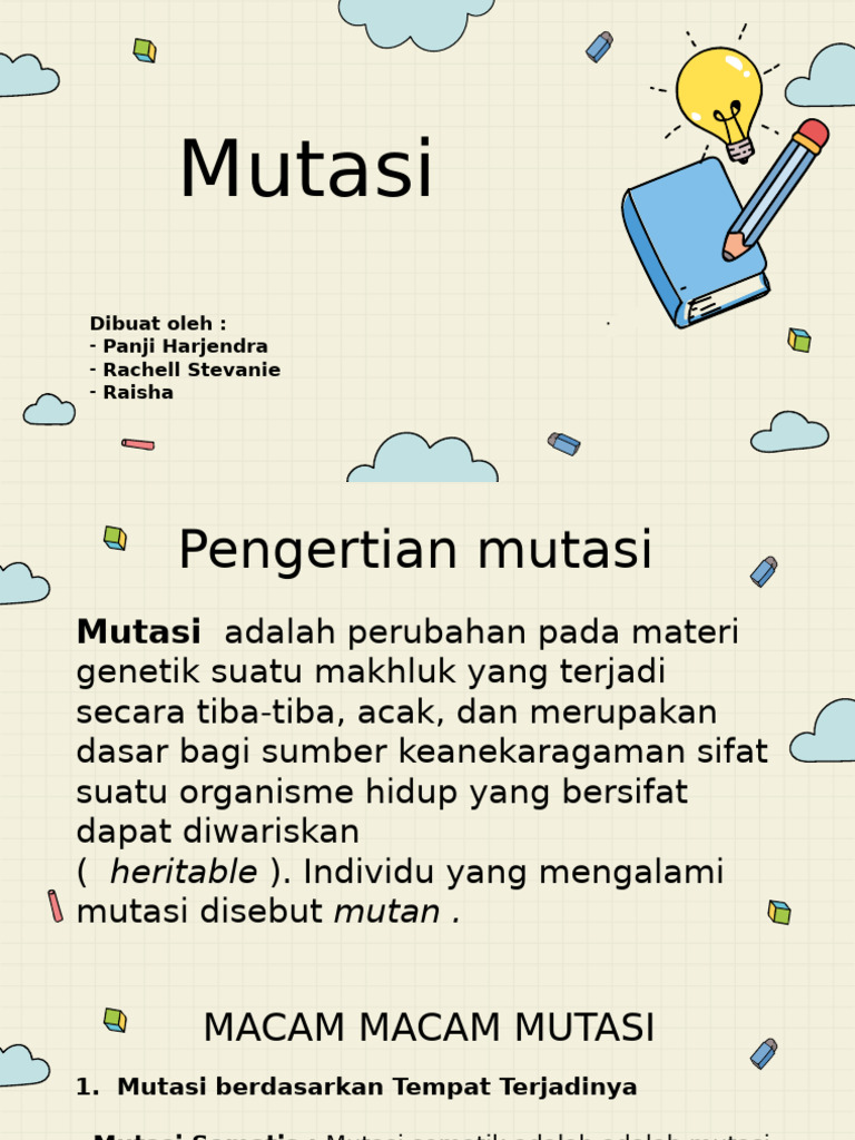 BIOLOGI MUTASI - PPTX | PDF