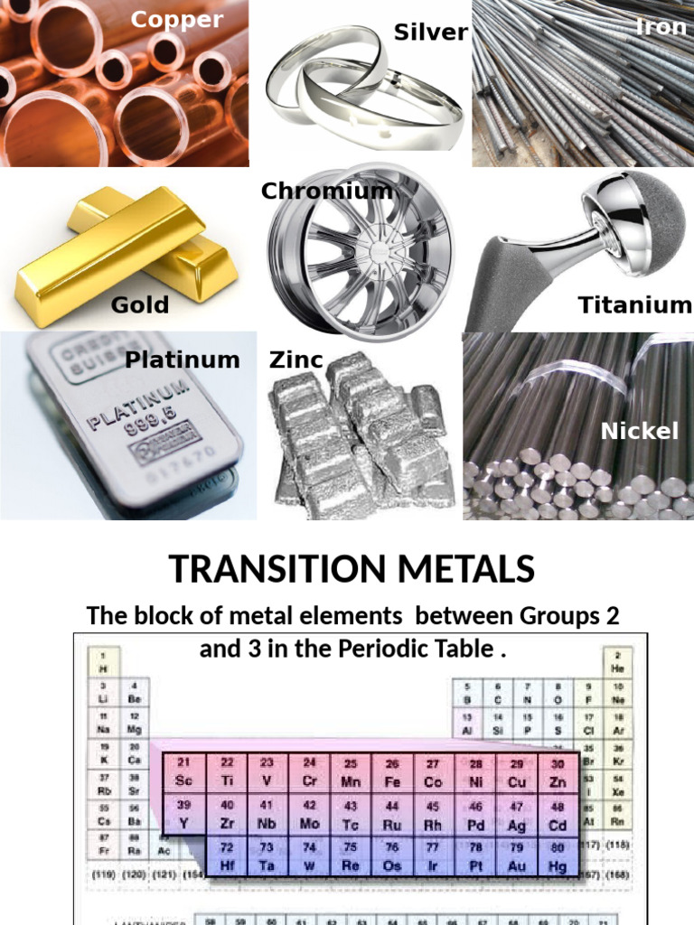 Properties of Transition Metals | PDF | Chemical Compounds | Metals