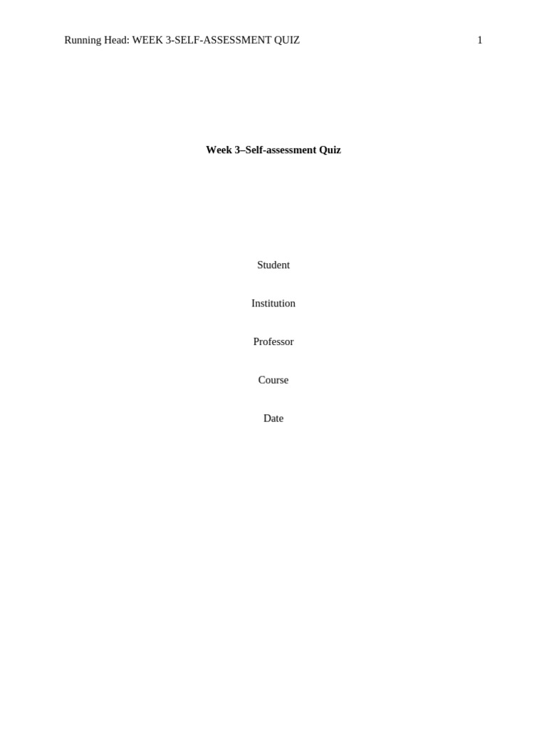 Week 3 - Self-Assessment Quiz | PDF | Supply Chain Management | Supply ...