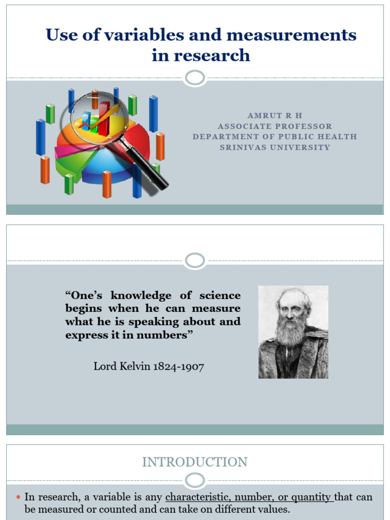 Variables and Measurements in Research | PDF | Level Of Measurement ...