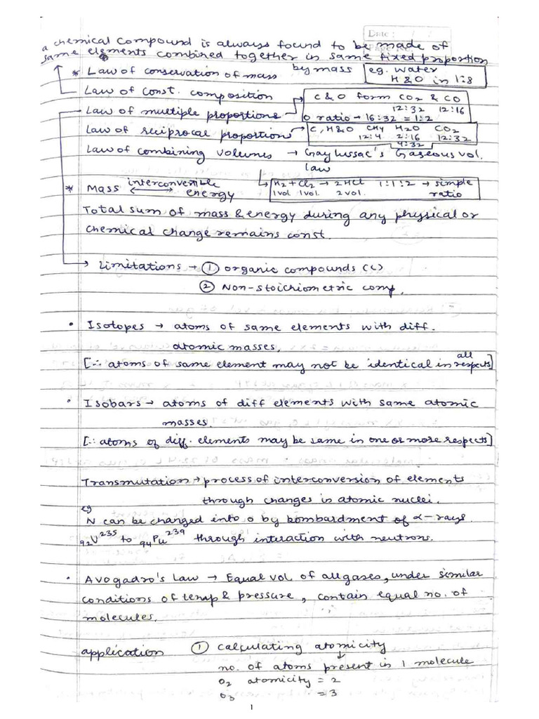 Mole Concept Notes | PDF
