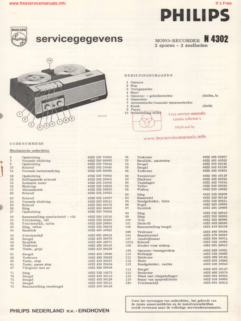 Schéma Philips - N 4302 | PDF