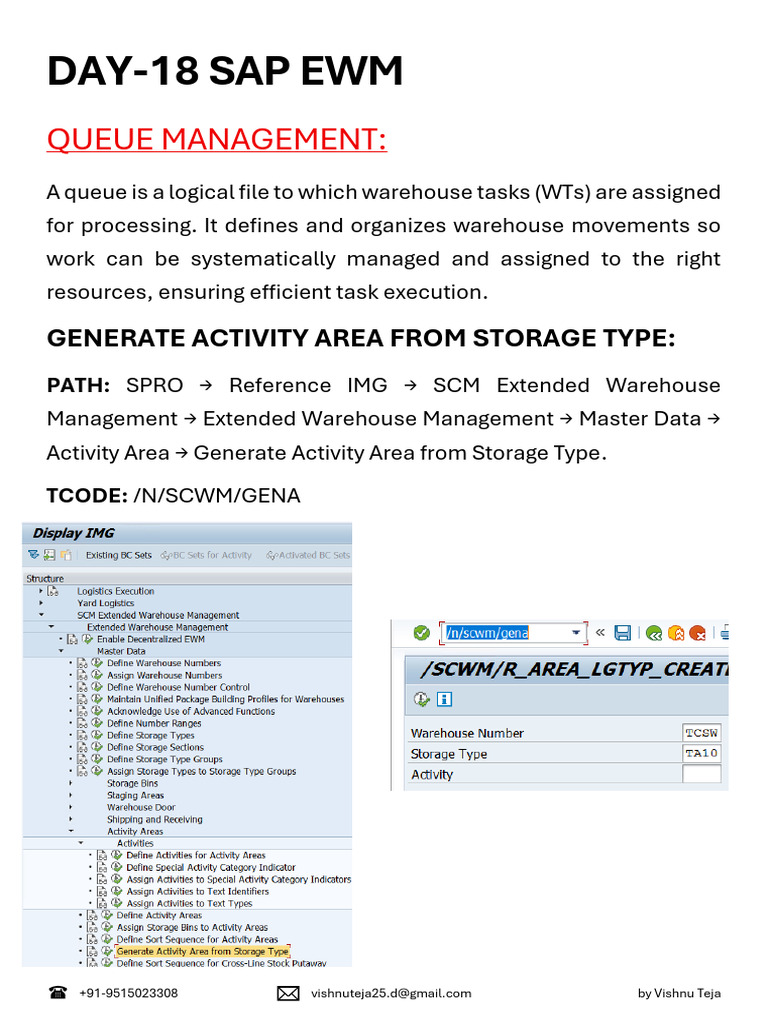 SAP EWM Queue Management Overview | PDF