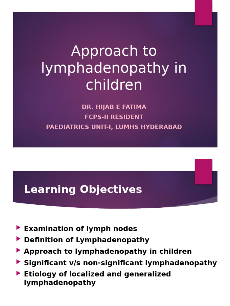 Lymphadenopathy in Children: An Overview | PDF