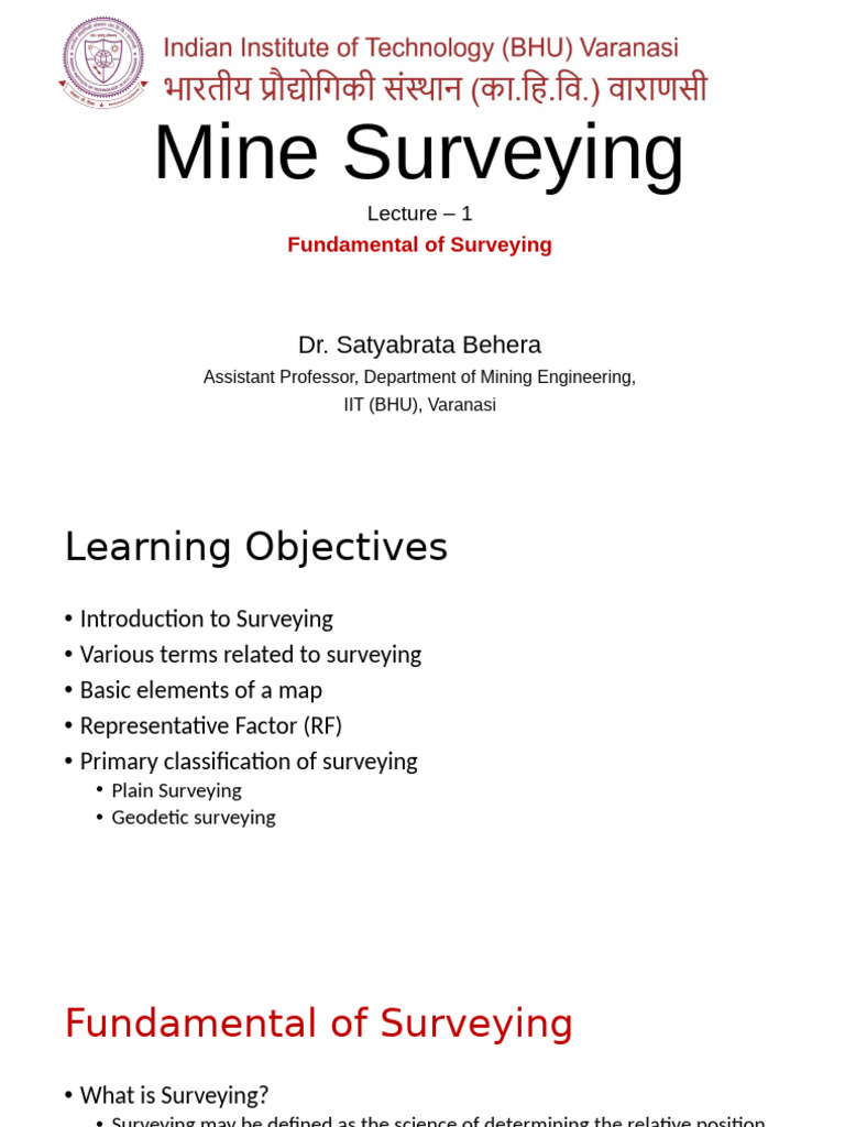 Fundamentals of Mine Surveying Techniques | PDF | Latitude | Longitude